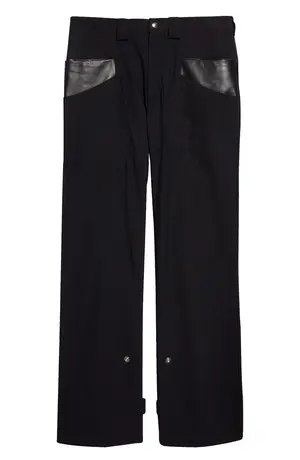 Kiko Kostadinov Mcnamara Uniform Stretch Nylon & Leather Trousers